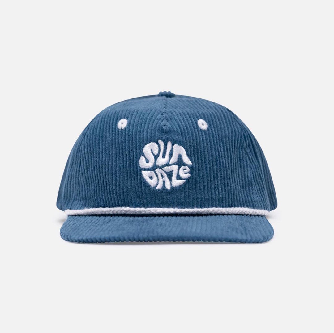 Deep Sea Blue Corduroy Hat Sundaze Vintage 5-panel Snapback Hat - Etsy