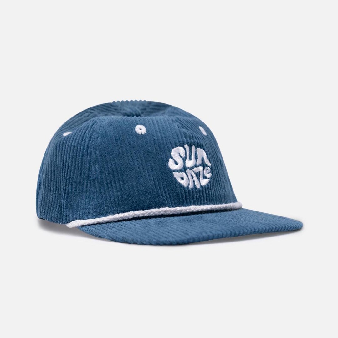 Deep Sea Blue Corduroy Hat Sundaze Vintage 5-panel Snapback Hat - Etsy