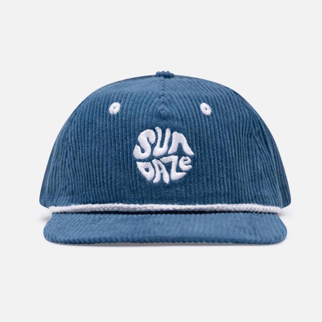 Deep Sea Blue Corduroy Hat Sundaze Vintage 5-panel Snapback Hat - Etsy
