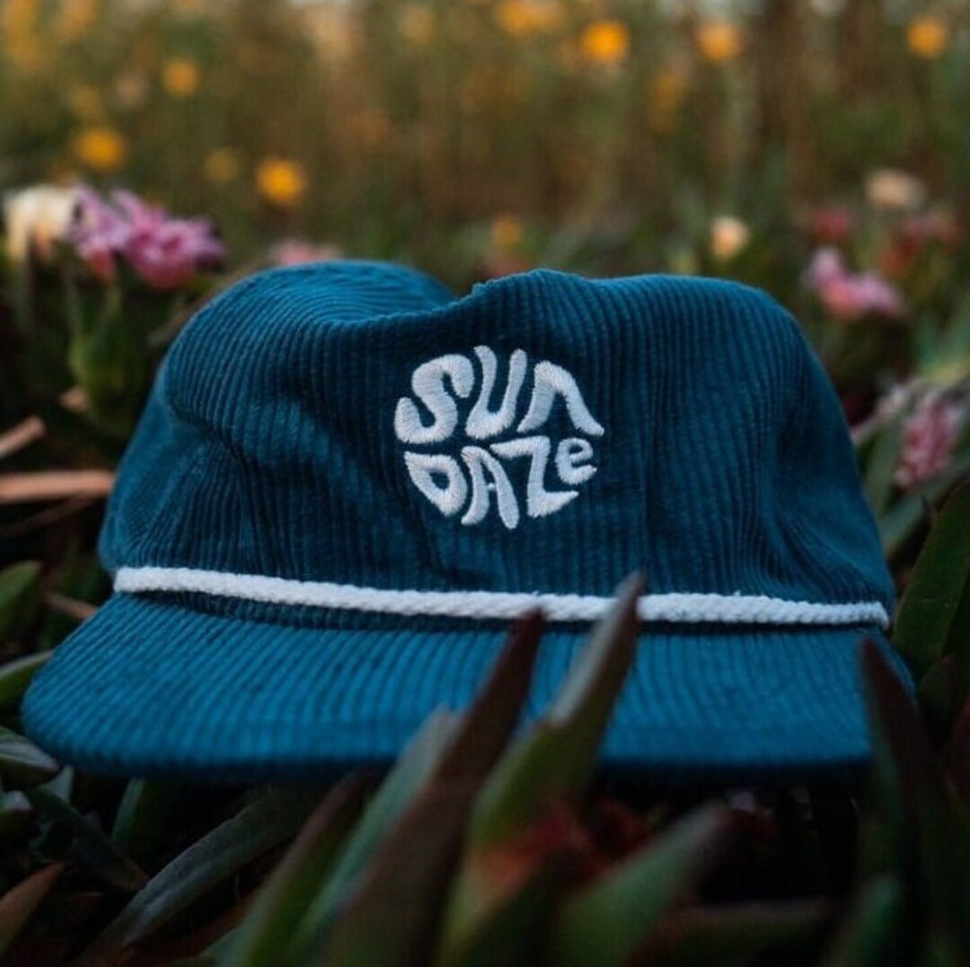 Deep Sea Blue Corduroy Hat Sundaze Vintage 5-panel Snapback Hat - Etsy