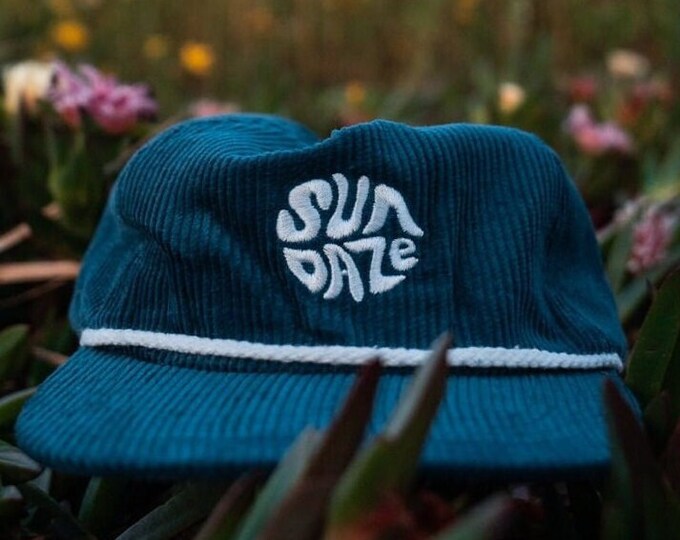 Deep Sea Blue Corduroy Hat Sundaze Vintage 5-panel Snapback Hat - Etsy
