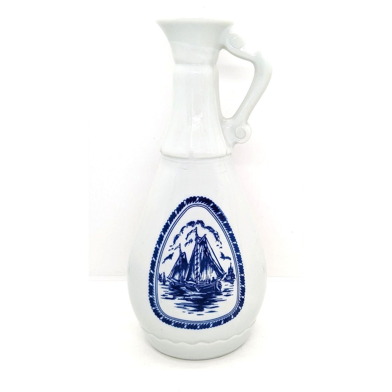 Jim Beam Delft Blue Sailing Ships Design Empty Decanter - Etsy