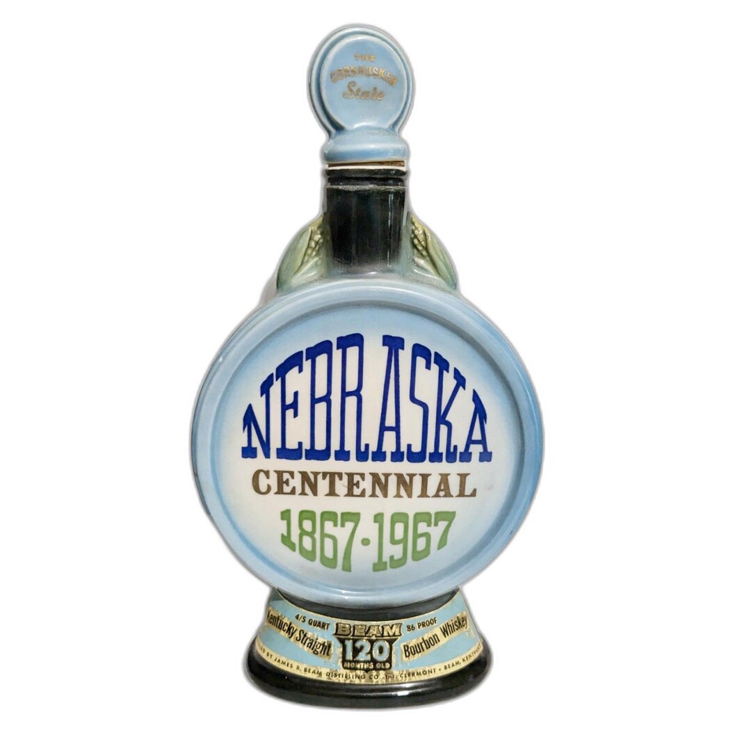Jim Beam 1967 Nebraska Centennial Empty Kentucky Bourbon Whiskey ...