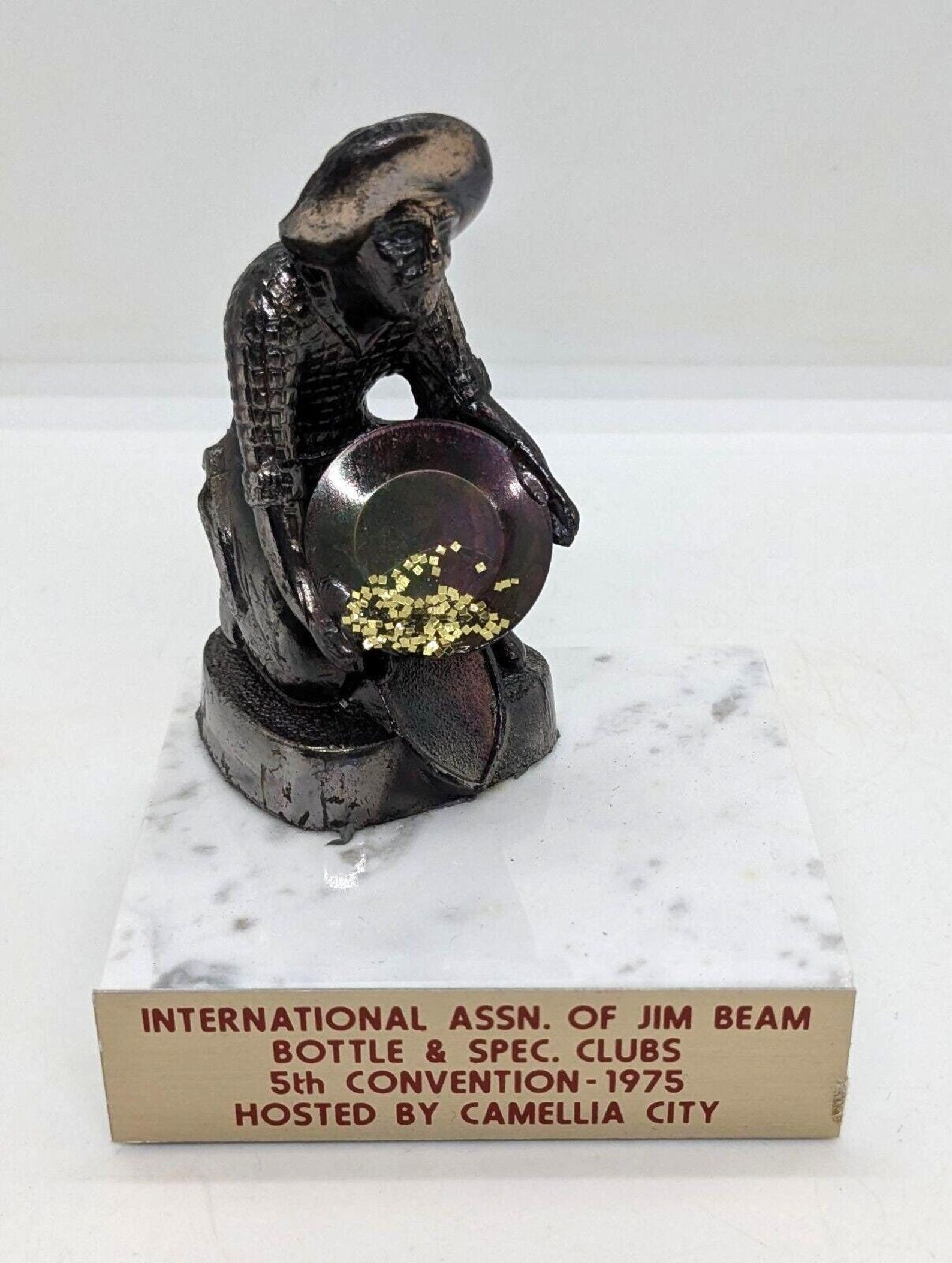 Jim Beam Gold Miner 5th Convention 1975 Bottle & Spec. Clubs 4" Tall ...