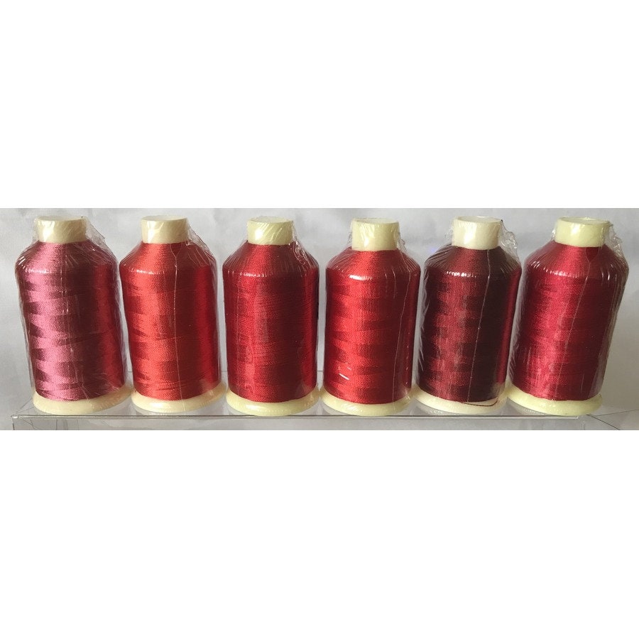 Marathon Embroidery Machine Thread Pack of 6 Reels X 1000m 11 Colour ...