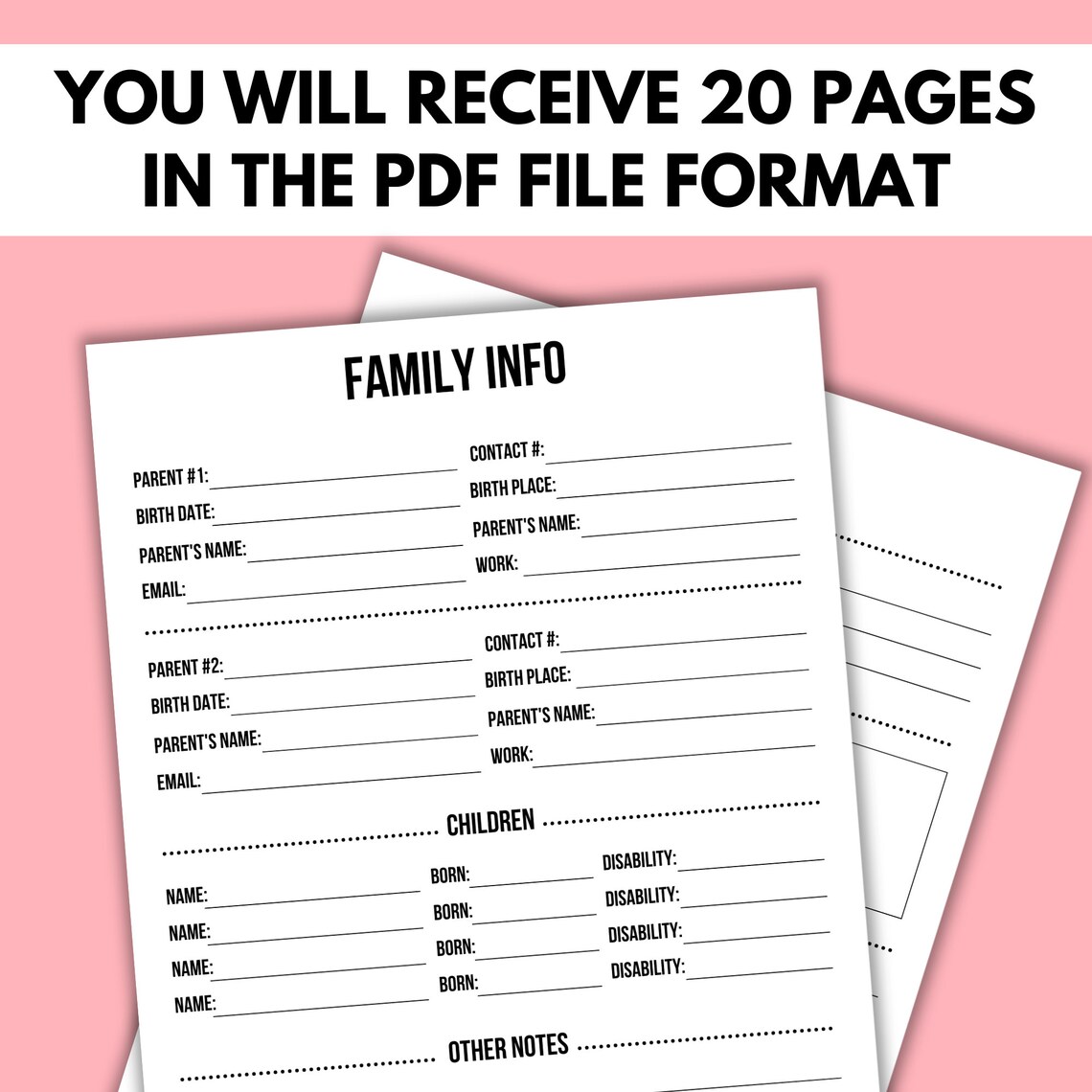 Babysitting Forms, Checklist, Information Sheets, Planner Schedule ...