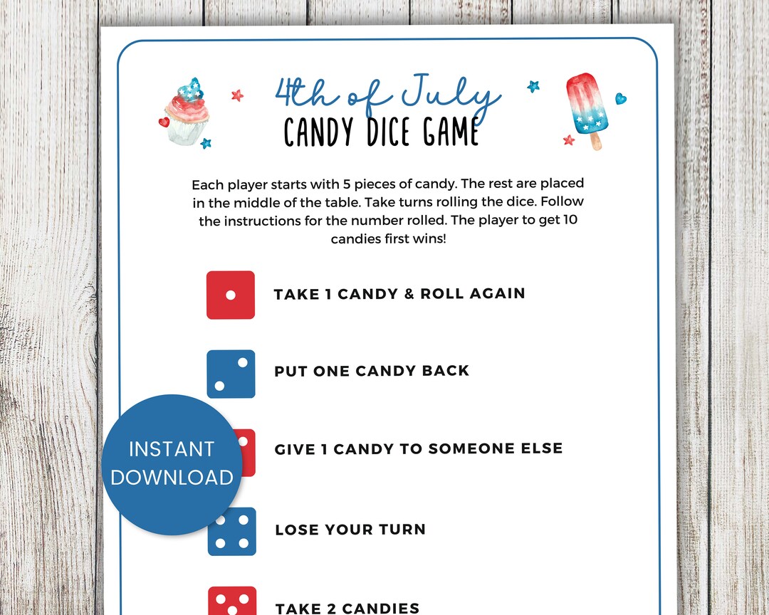 Candy Dice Game, 4th of July Games, Icebreaker Games, Youth Group Game ...