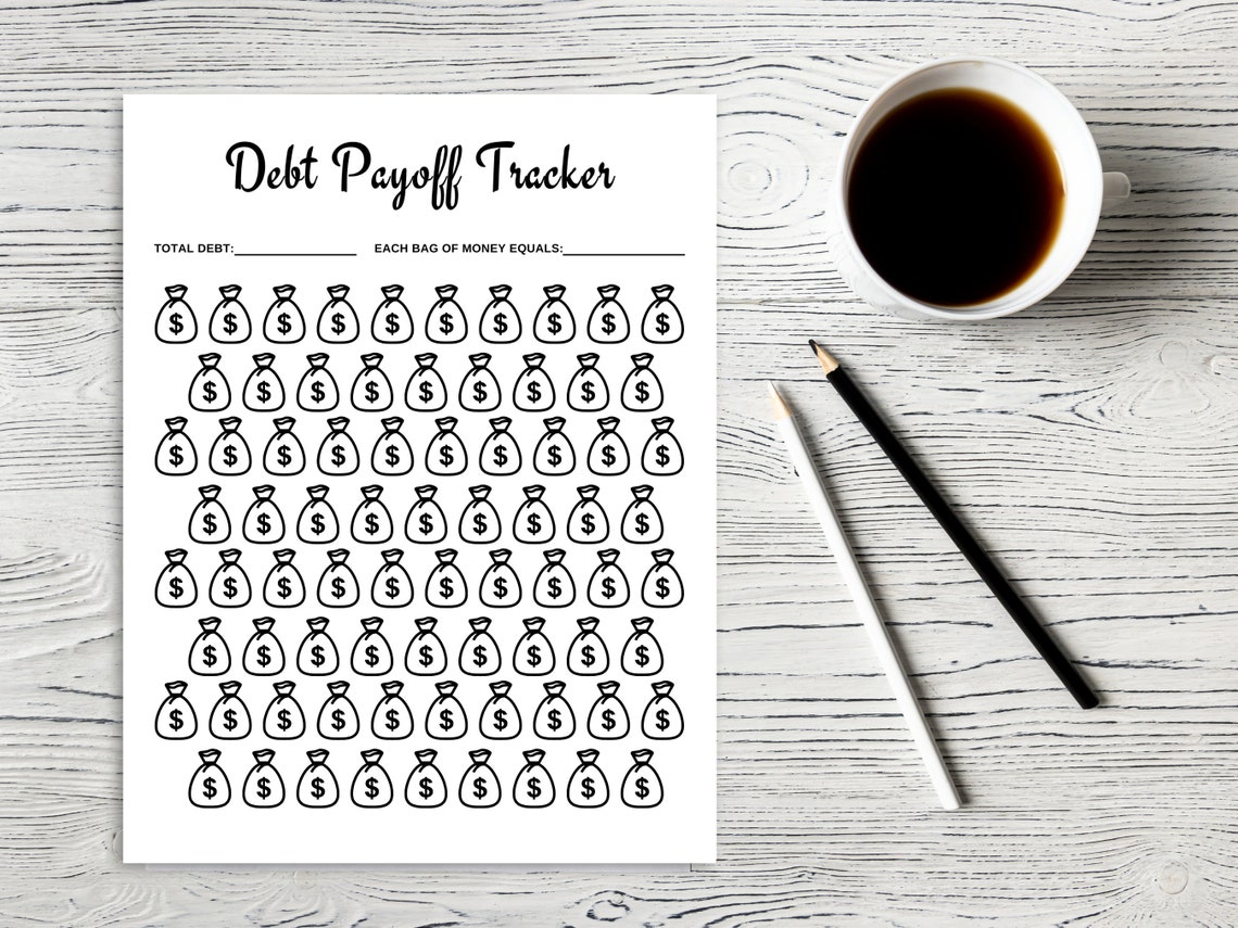 Debt Payoff Tracker Printable, Debt Coloring Sheet, Debt Coloring Page ...