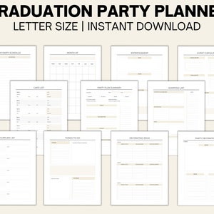 Graduation Party Planner Printable, Graduation Party Favors Checklist ...