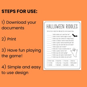 Halloween Riddles With Answers, Riddle Me This, Game for Kids, Game ...