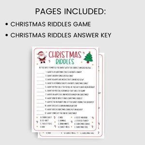 Christmas Riddles With Answers, Riddle Me This, Games for Kids, Games ...