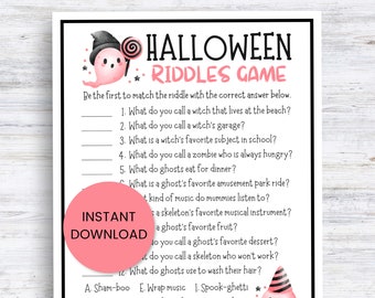 Halloween Riddles With Answers, Riddle Me This, Game for Kids, Game ...