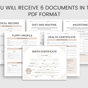 Breeder Puppy Pack, Dog Breeder Forms, Dog Breeder Records, Printable ...
