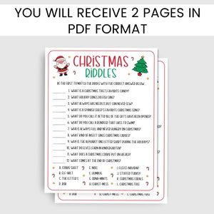 Christmas Riddles With Answers, Riddle Me This, Games for Kids, Games ...