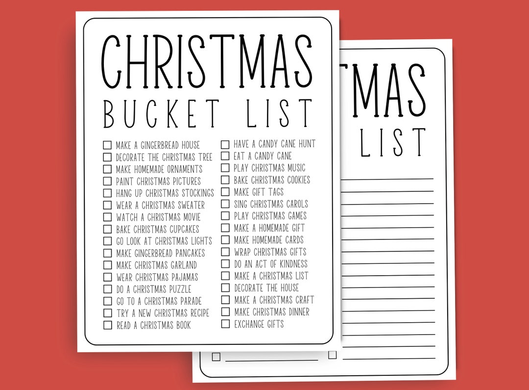 Christmas Bucket List Printable, Christmas Ideas, Christmas Family ...