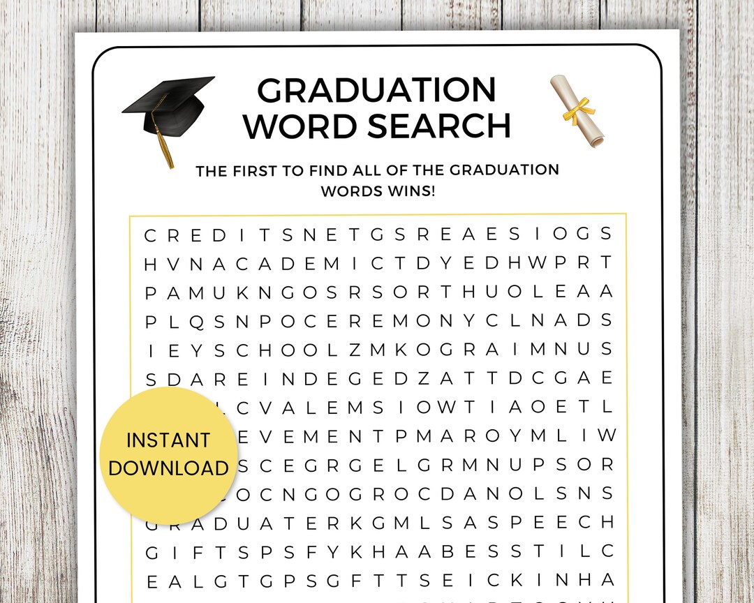 Word Search, Graduation Games, Group Games, Group Activity, 2025 ...
