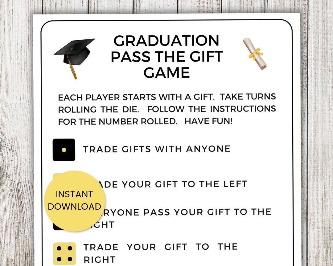 Graduation Pass the Gift Game, Graduation Party, 2025 Graduation, Group ...