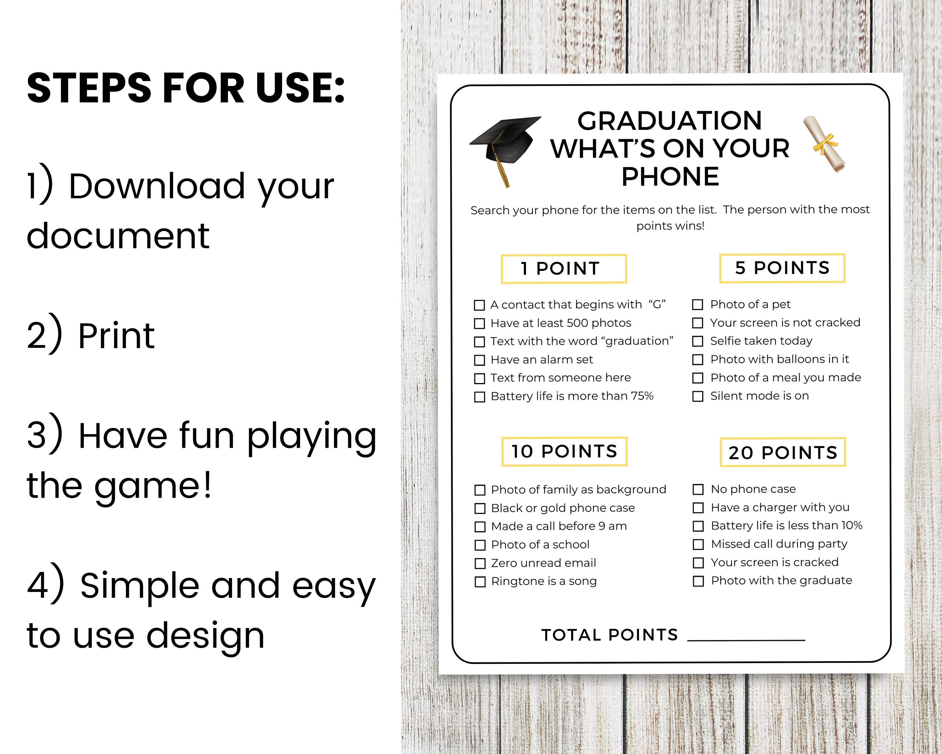 What's on Your Phone Game, Graduation Games, Graduation Party, Group ...