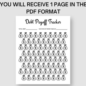 Debt Payoff Tracker Printable, Debt Coloring Sheet, Debt Coloring Page ...