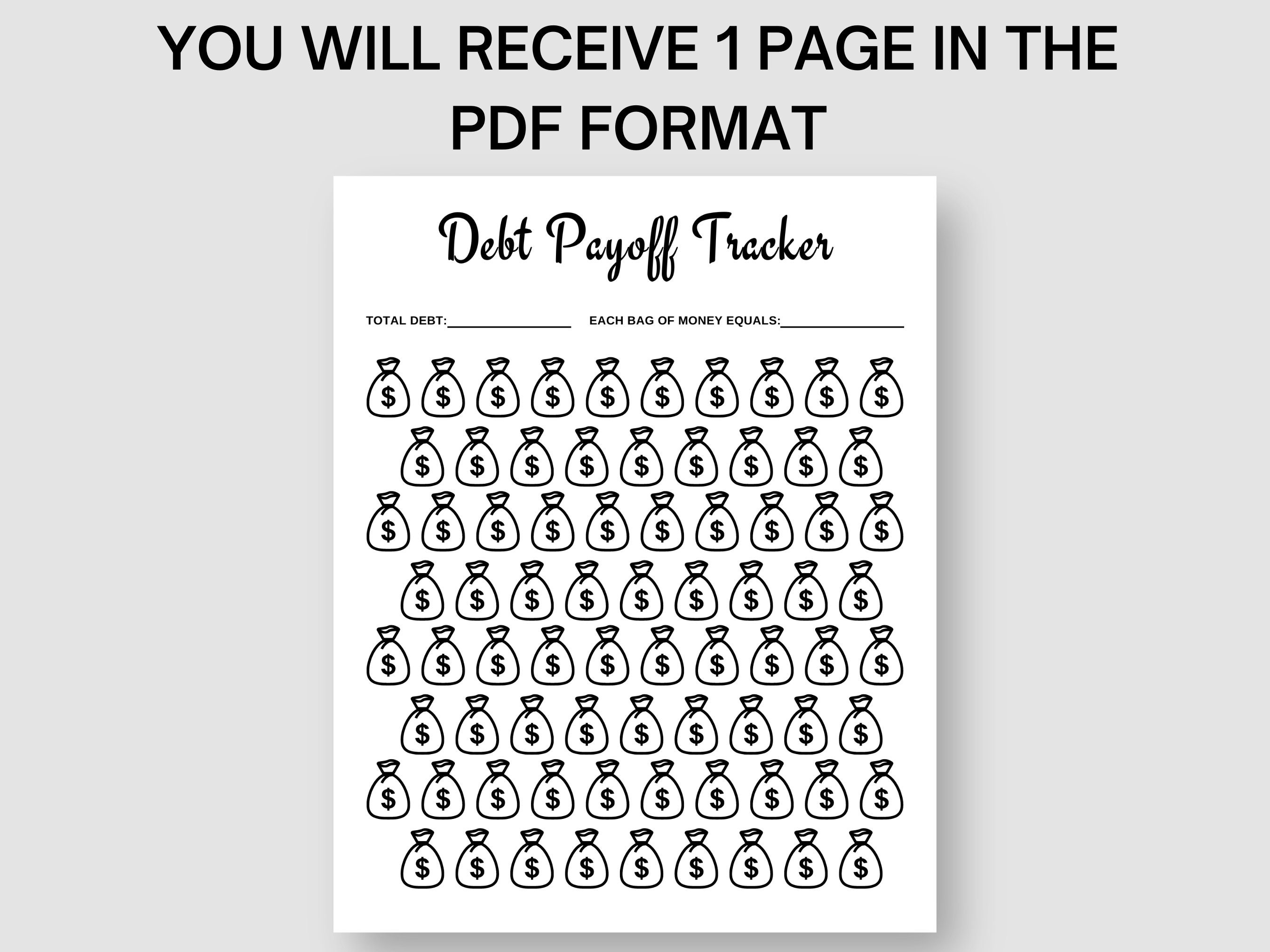 Debt Payoff Tracker Printable, Debt Coloring Sheet, Debt Coloring Page ...