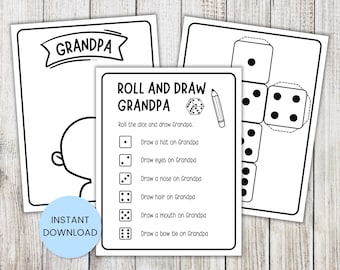 Roll and Draw Grandma Grandparent's Day Activity, Grandparents Day ...