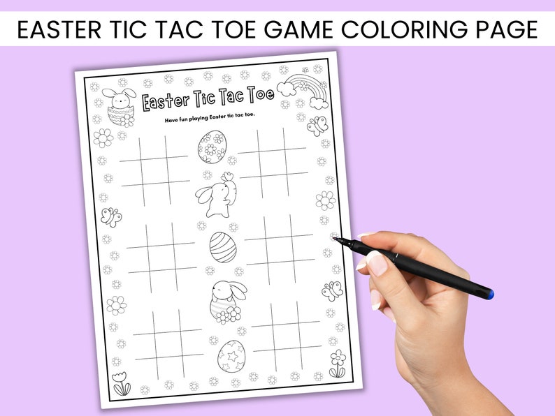 Easter Activity Pack, Happy Easter Coloring Page, Easter Game, Easter ...