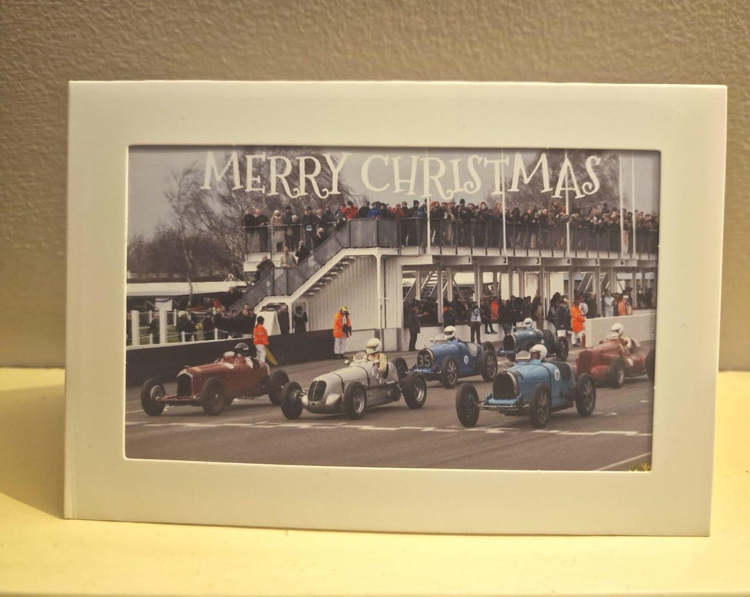 Merry Christmas Card, Goodwood Vintage Racing Circuit, 6x4 , Members ...