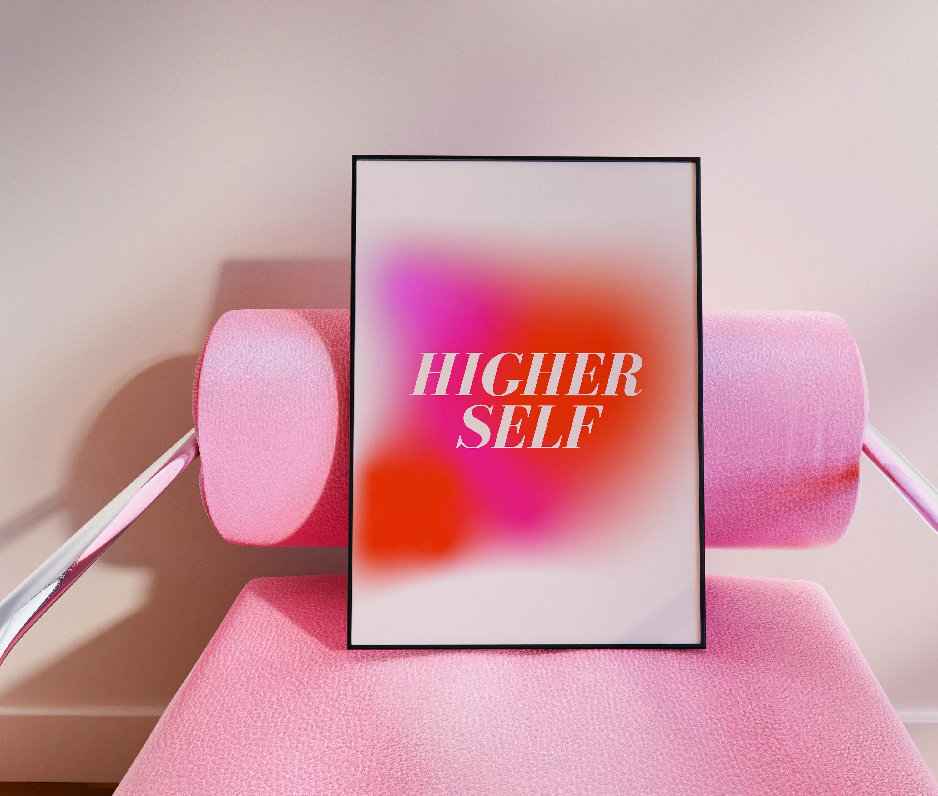 Higher Self Aura Poster, Quote Aura Wall Art, Red Aura Poster, Positive ...