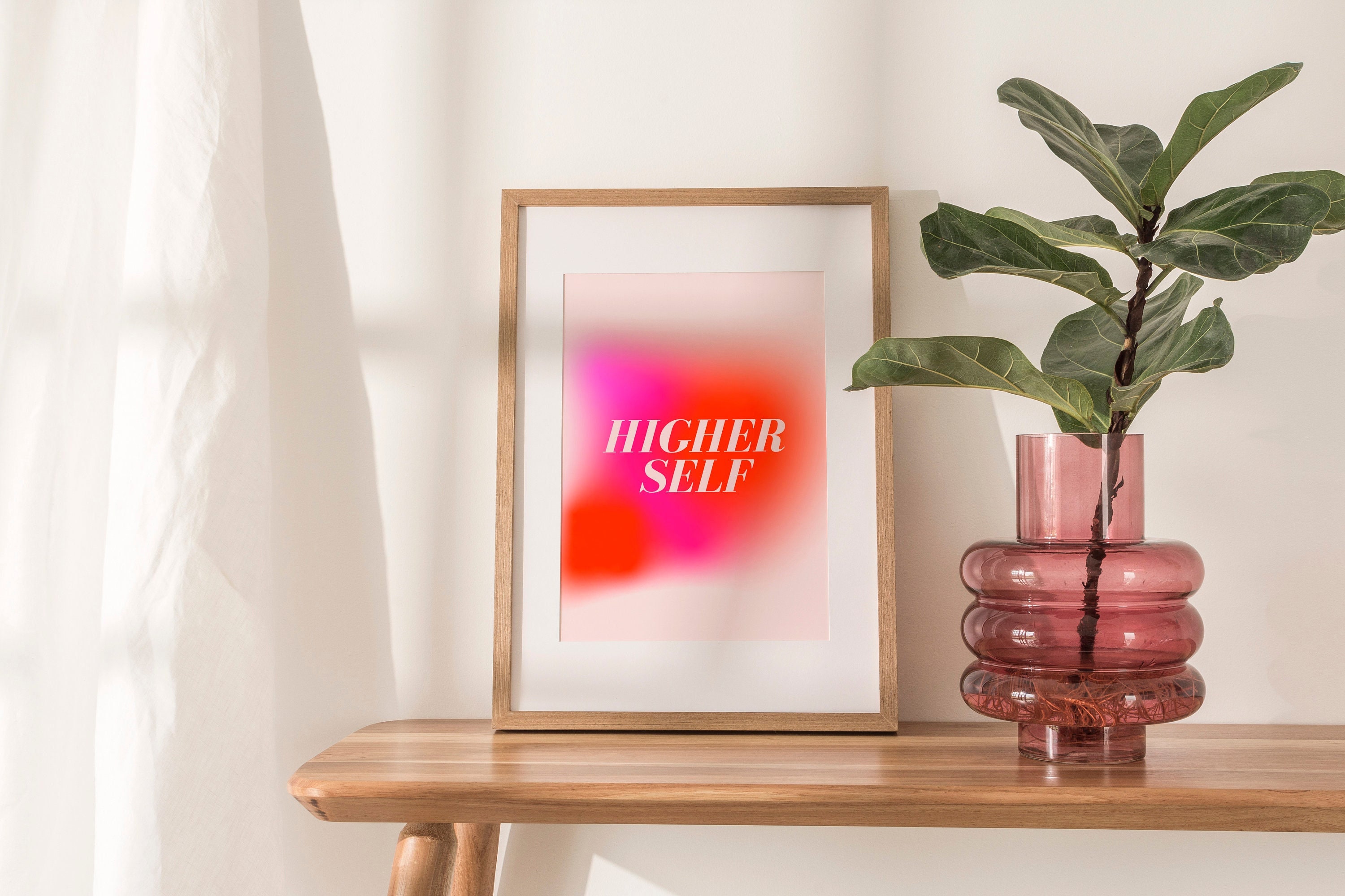 Higher Self Aura Poster, Quote Aura Wall Art, Red Aura Poster, Positive ...