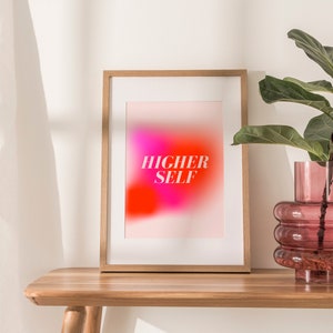 Higher Self Aura Poster Quote Aura Wall Art Red Aura Poster - Etsy