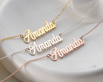Custom Name Gold Necklace - Etsy