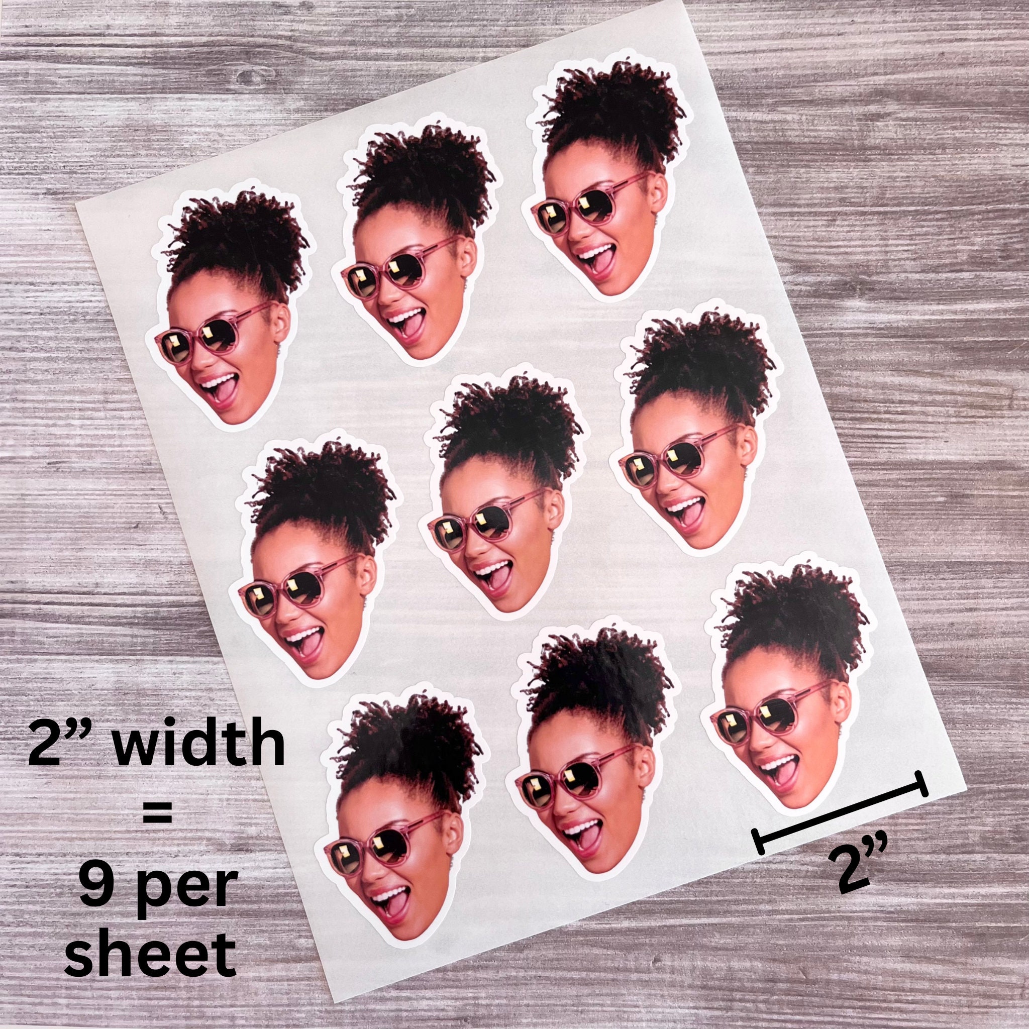 Custom Photo Sticker Sheet 1 Personalized Face Stickers Fun - Etsy Canada