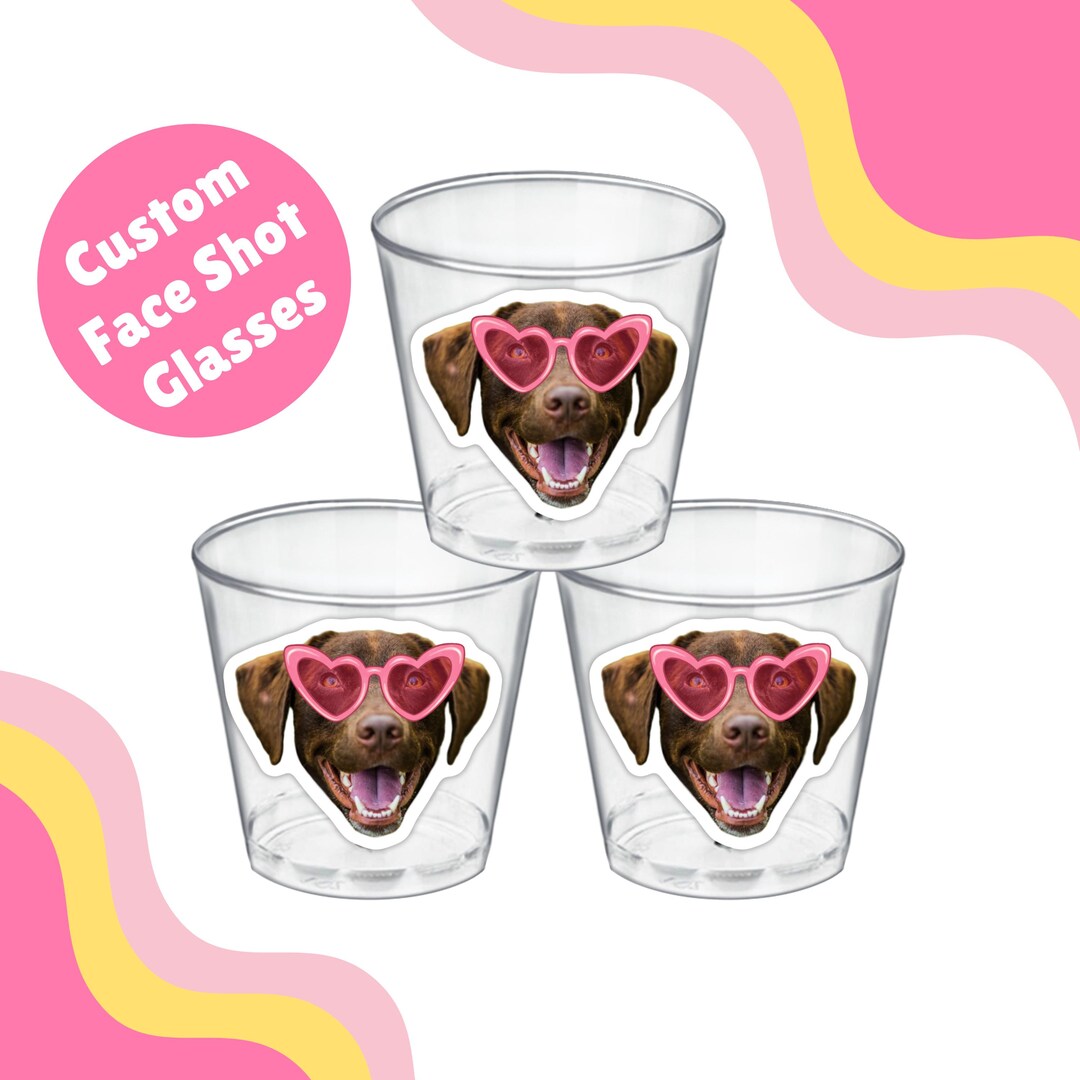 Custom Face Shot Glasses: Bachelorette Party Favors - Etsy