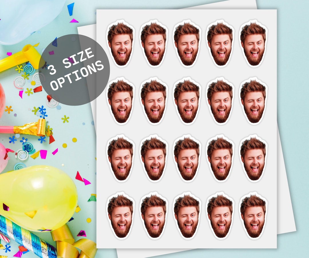 Personalized Face Stickers Custom Photo Sticker Sheet Fun - Etsy