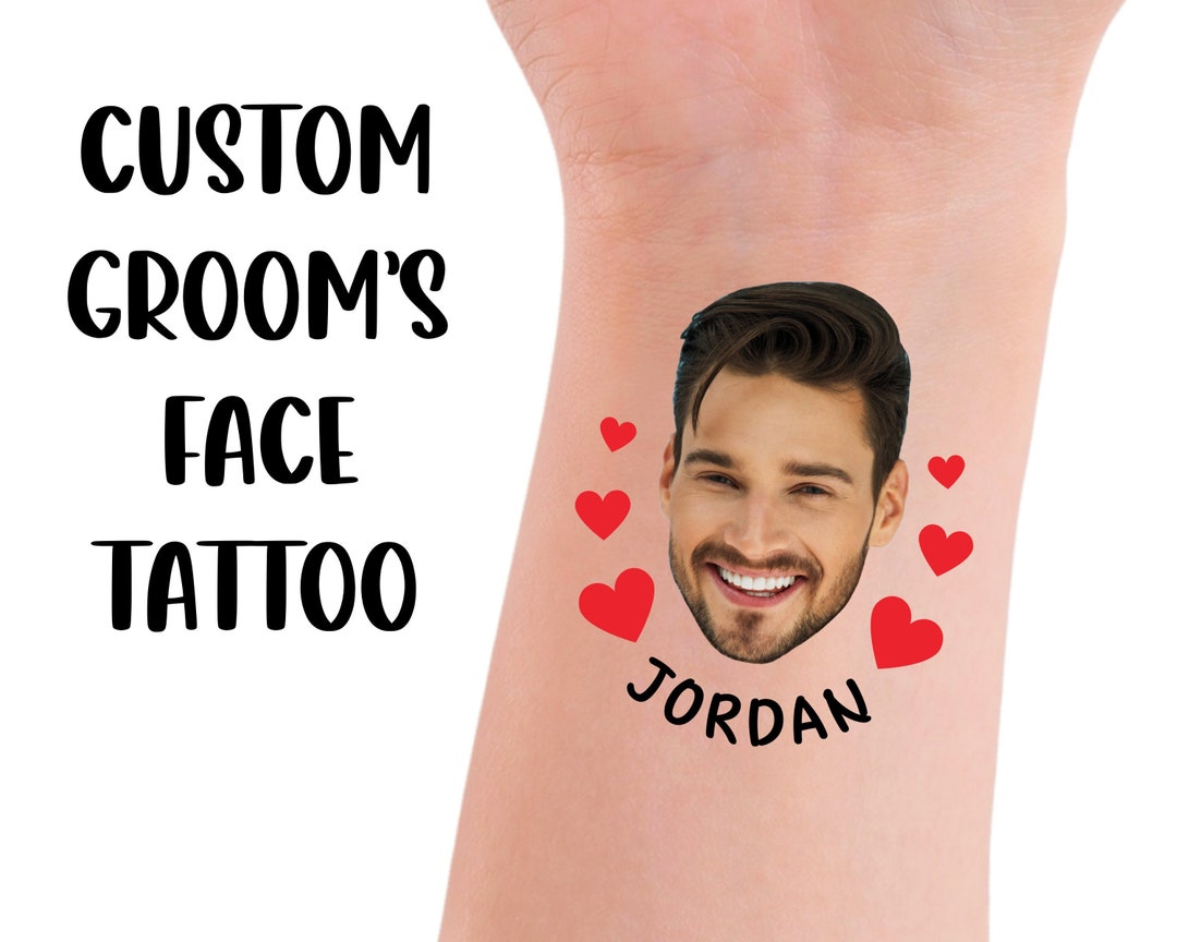 Custom Groom Face Tattoos Bachelorette Party Favour Temporary - Etsy