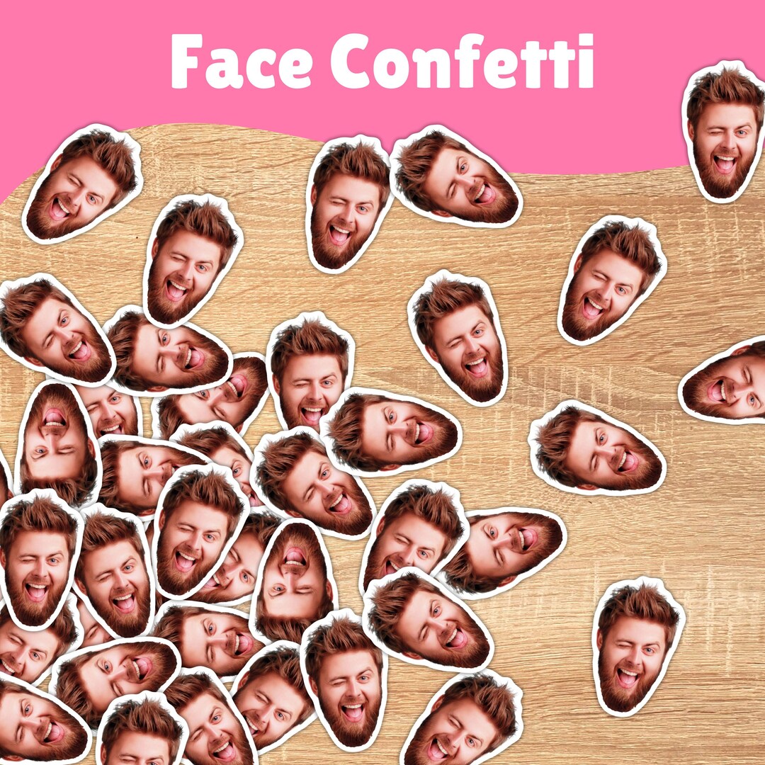 Custom Face Confetti for Birthday Party Personalized Photo Decor ...