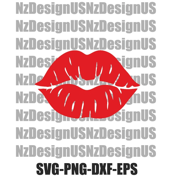Kiss Lips Svg - Etsy