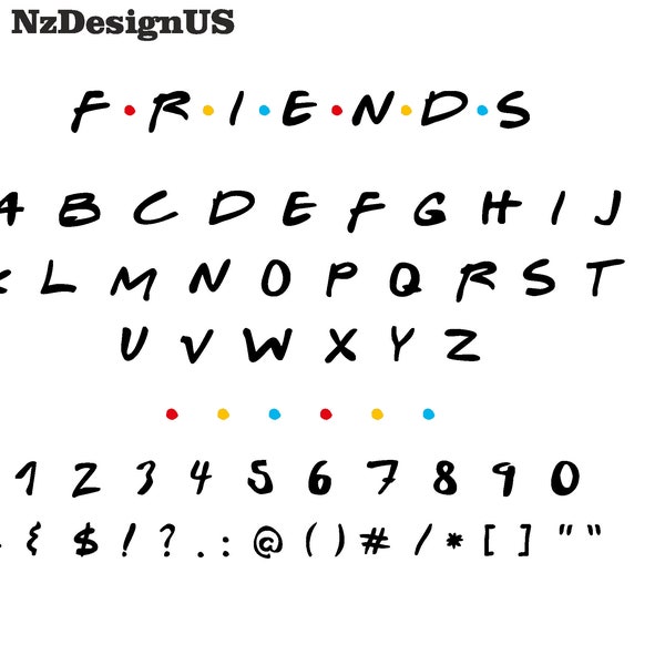 Friends Font - Etsy