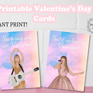 Swiftie Valentine Cards, Taylor Swift Inspired Printable Classroom ...
