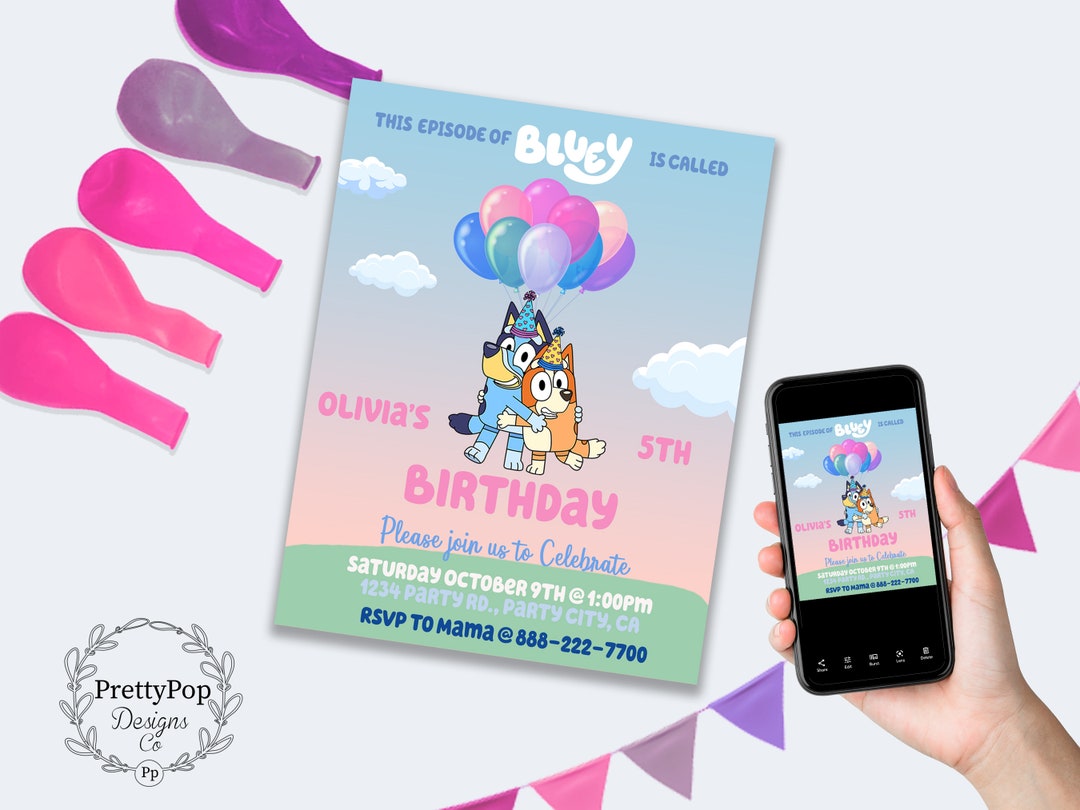 Birthday Girls Invitation Card Template Girls Birthday Party - Etsy