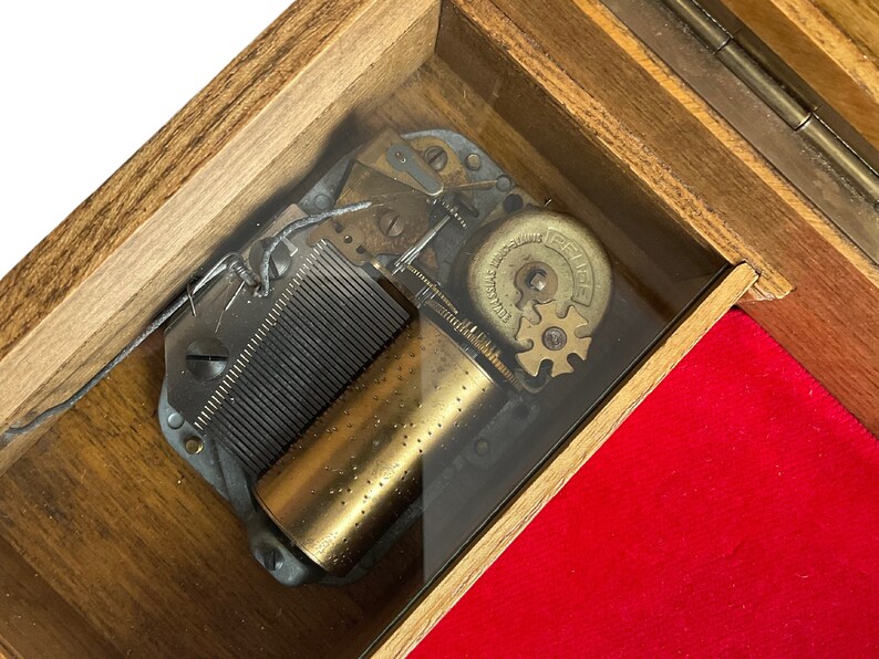 ANRI Reuge Swiss Musical Jewelry Box With Hand Carved Cherubs and Goat ...