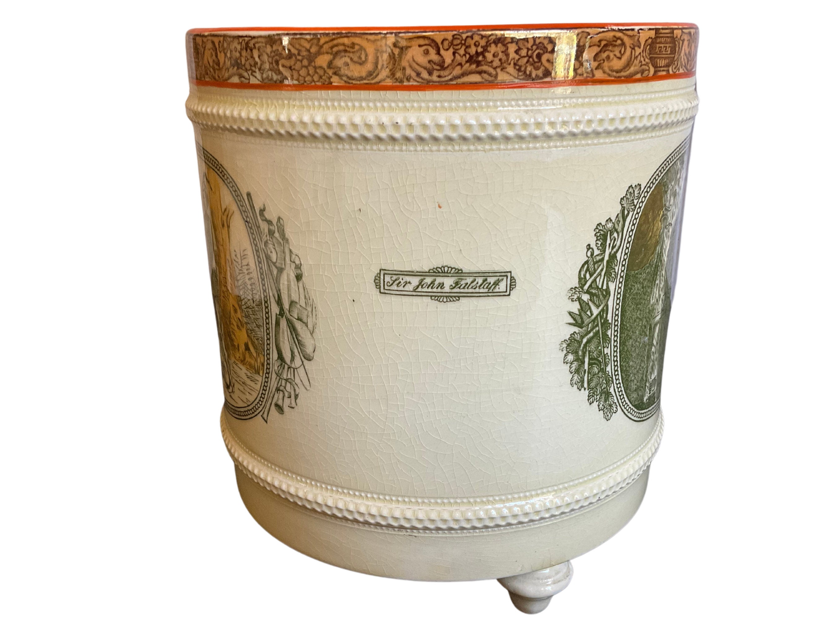 Pair Victorian-edwardian England Adams Transferware Cachepots - Etsy