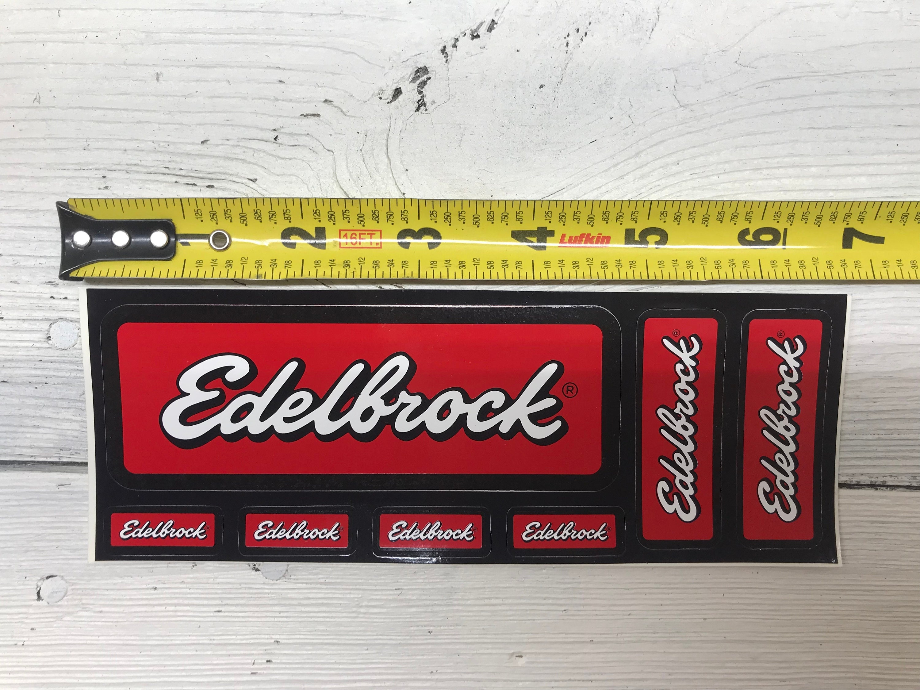 Vintage Sheet of 7 Edelbrock Stickers - Etsy