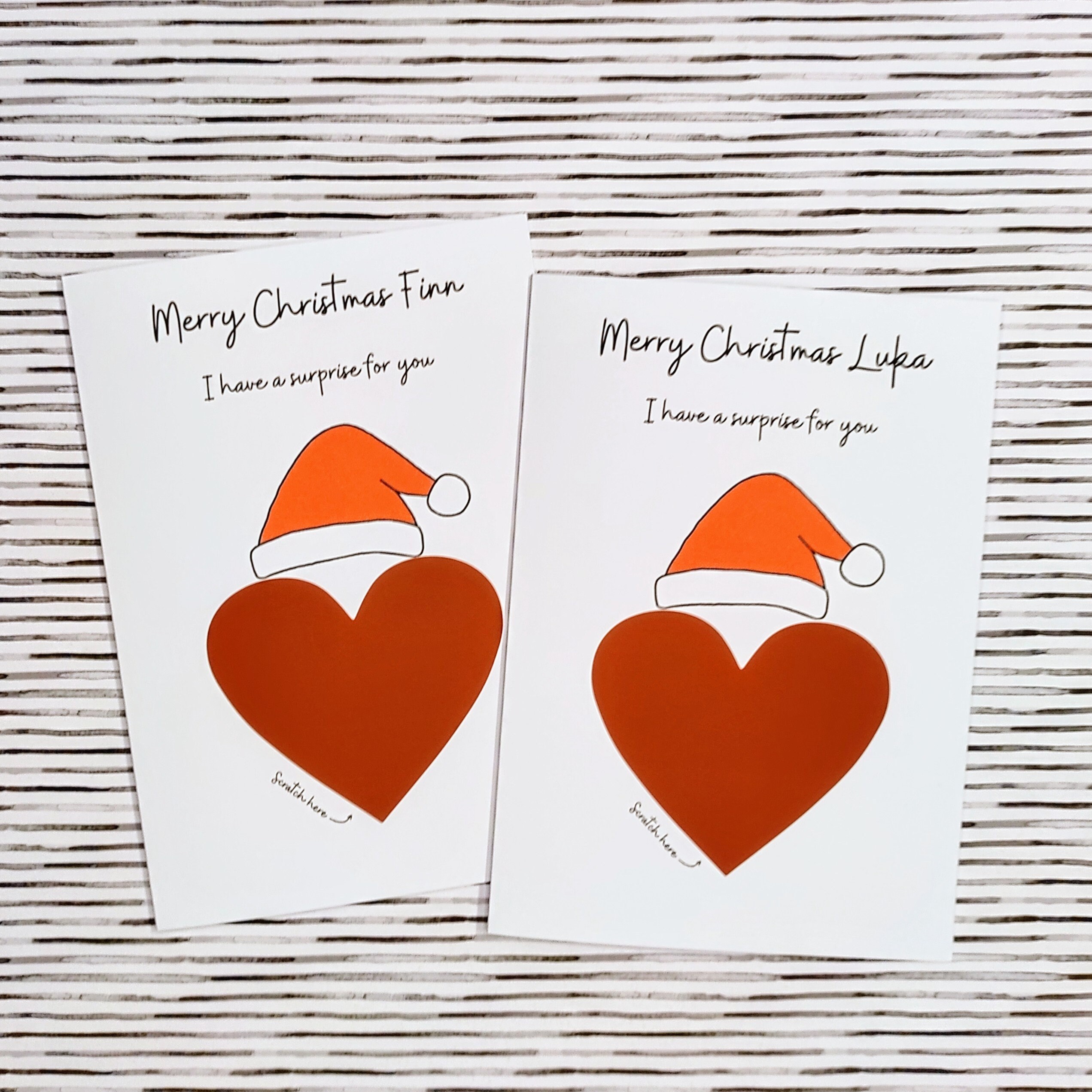 Scratch Reveal Christmas Card Personalised Scratch Card - Etsy Ireland