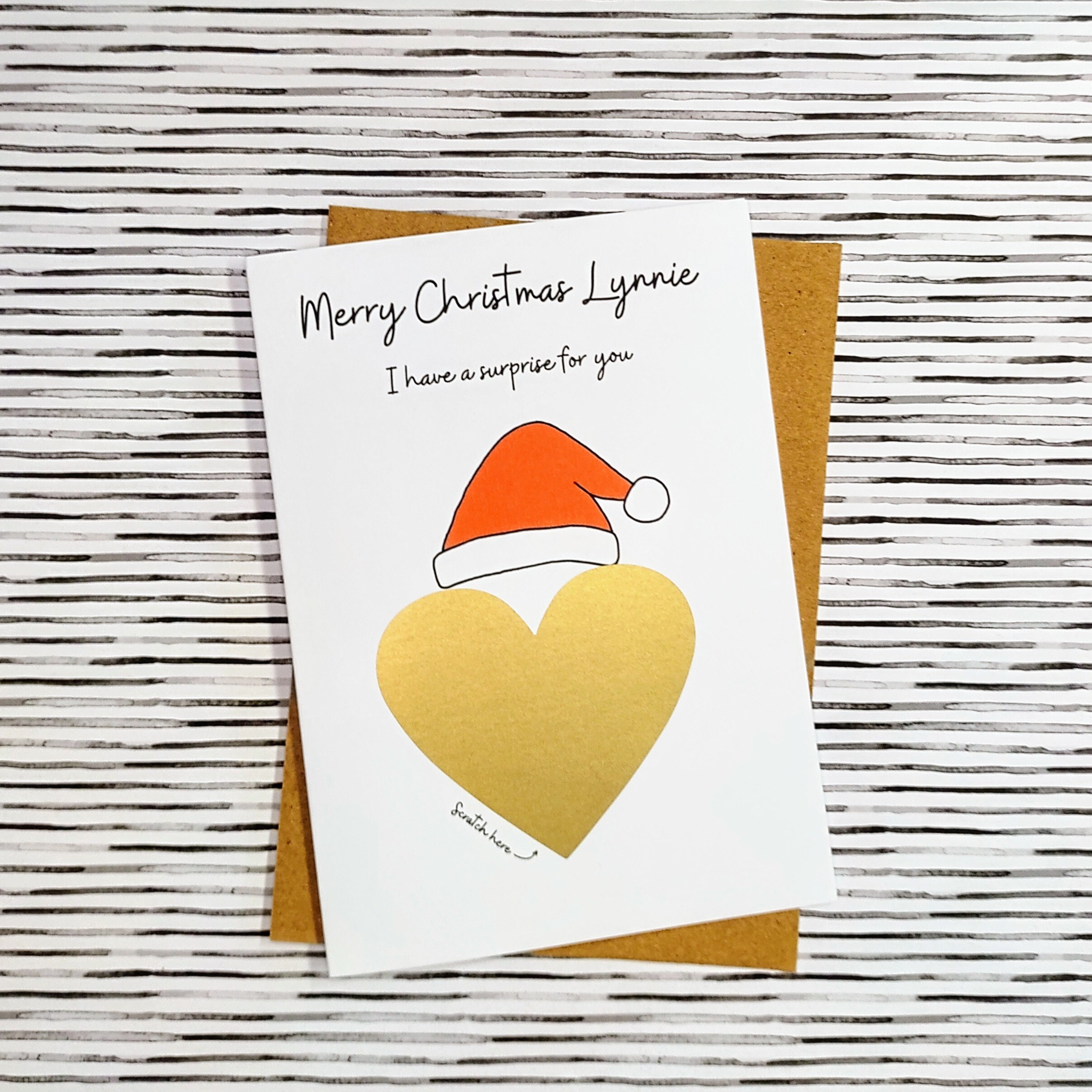Scratch Reveal Christmas Card Personalised Scratch Card - Etsy Ireland