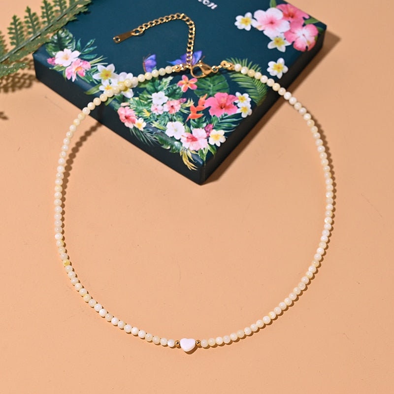 Small Beads Necklace Bead Necklaces for Women Small Bead - Etsy