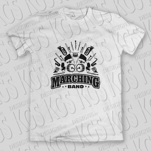 Marching Band! | 1 Color Design With Multiple Instruments | PDF, SVG ...