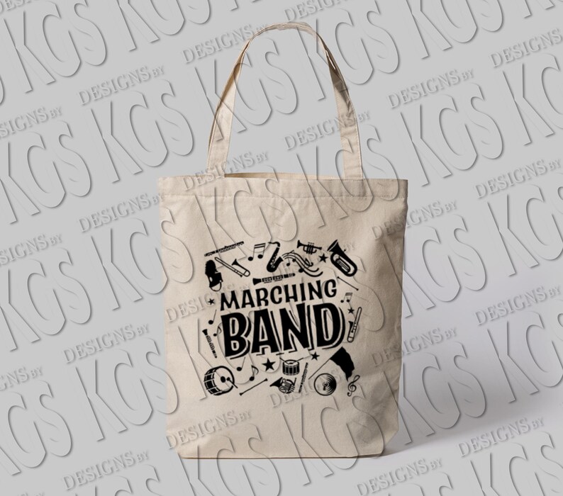 Marching Band! | 1 Color Design With Multiple Instruments | PDF, SVG ...