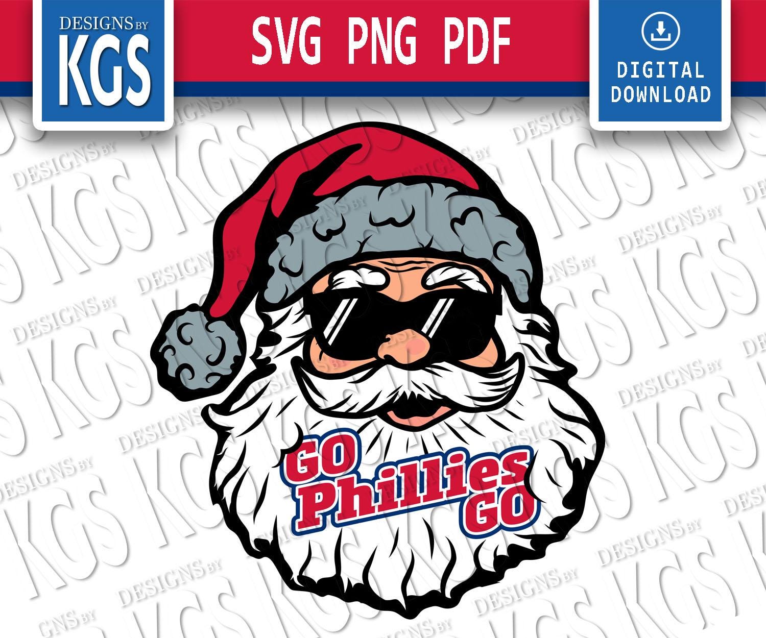 Phillies Santa! | Phillies Modern Colors | Full Color Design | Cricut ...