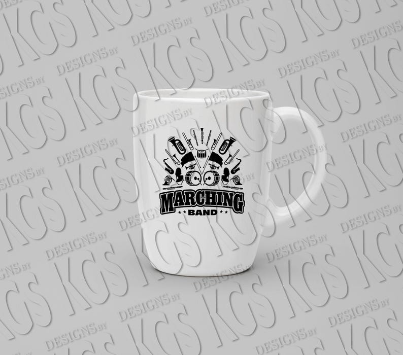Marching Band! | 1 Color Design With Multiple Instruments | PDF, SVG ...